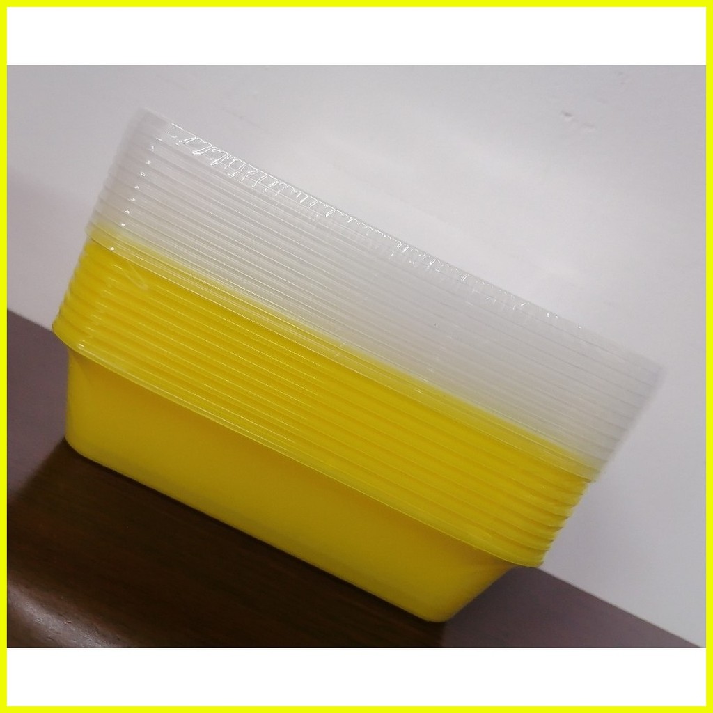 SKZ Microwavable Rectangle Plastic Container 10pcs 500mL / 750mL ...