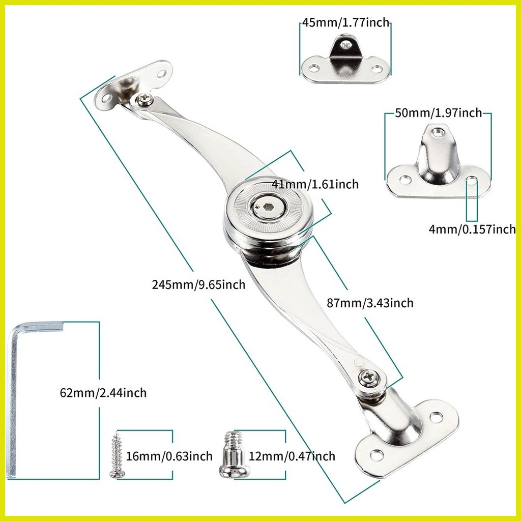 Folding Lid Stay Hinge Lid Lift Up Stay Buffer Damper Randomly Stop ...