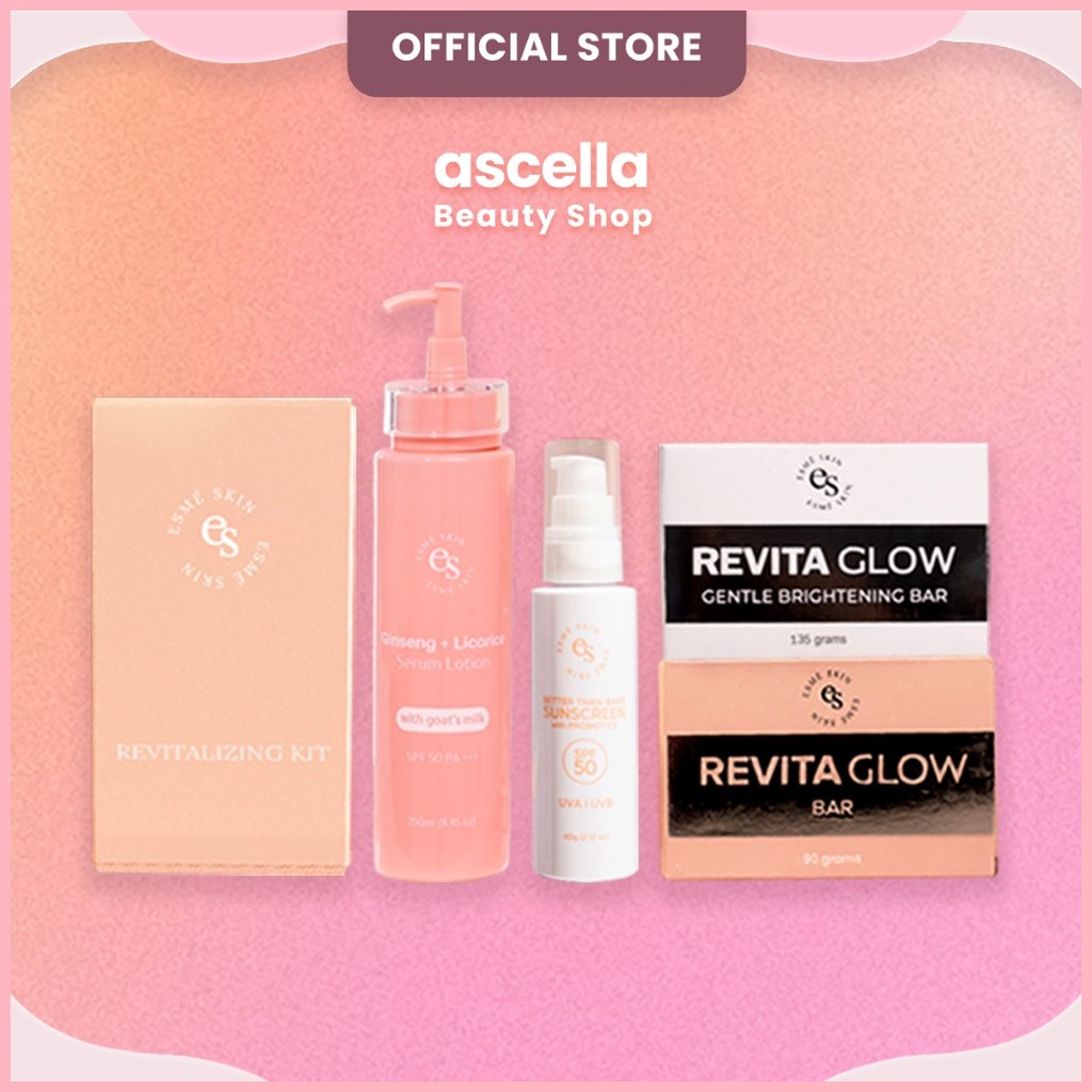 Esme Skin Revitalizing Kit / Revita Glow Gentle Bar / Serum Lotion ...