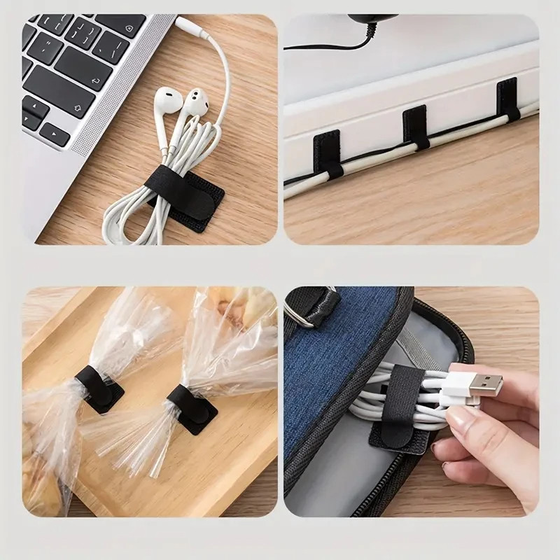 10 pcs Reusable Cable Ties Fastening Wire Organizer Self Adhesive ...