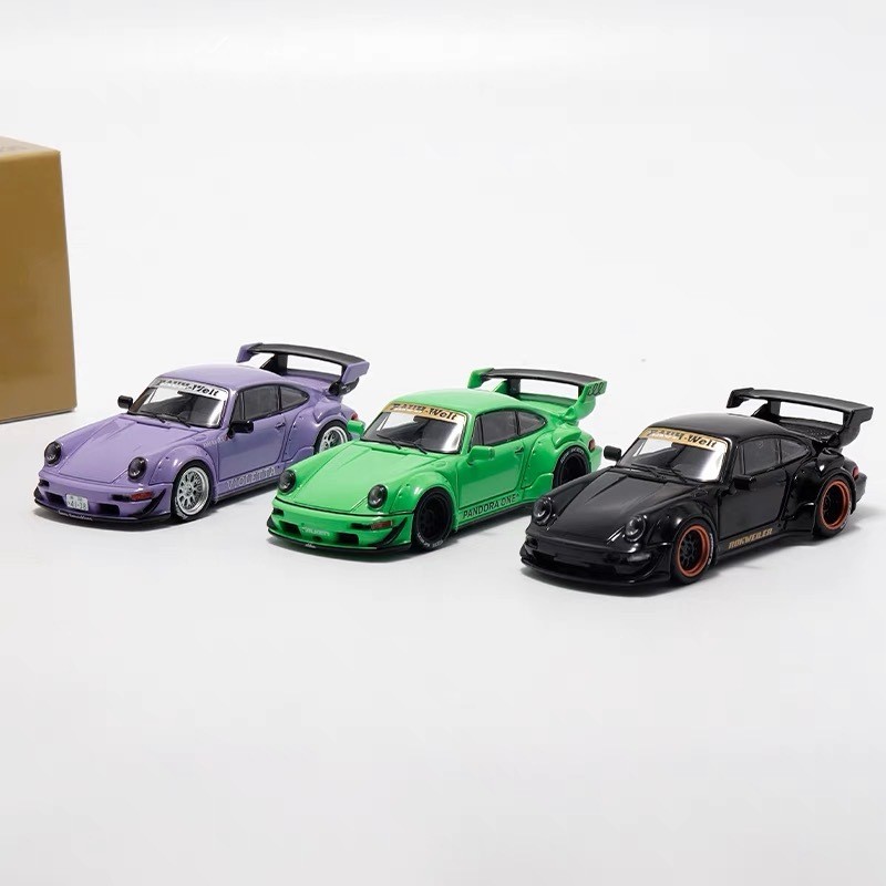 Star Model 1:64 Porsche RWB 964 GT Rear Wing Wide Body Alloy Car Model ...