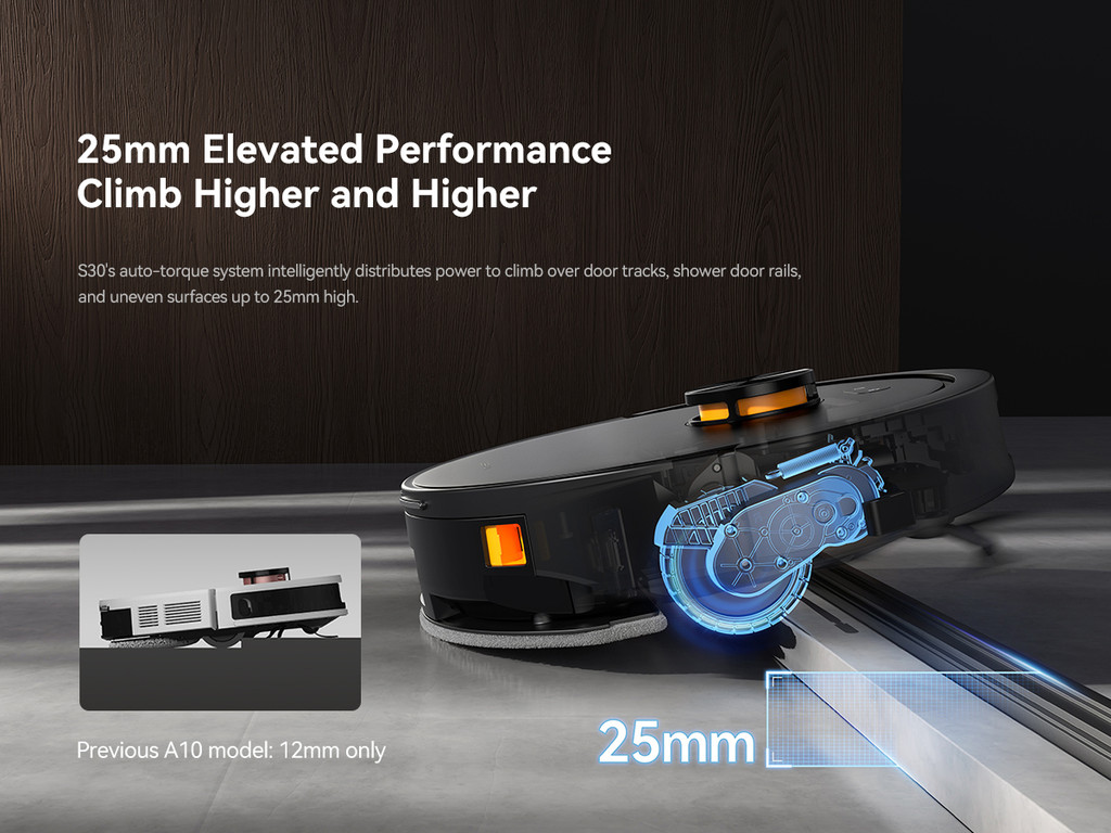 Deerma S30 Robot Vacuum with 2.4G WIFI + Bluetooth and Triple Anti ...