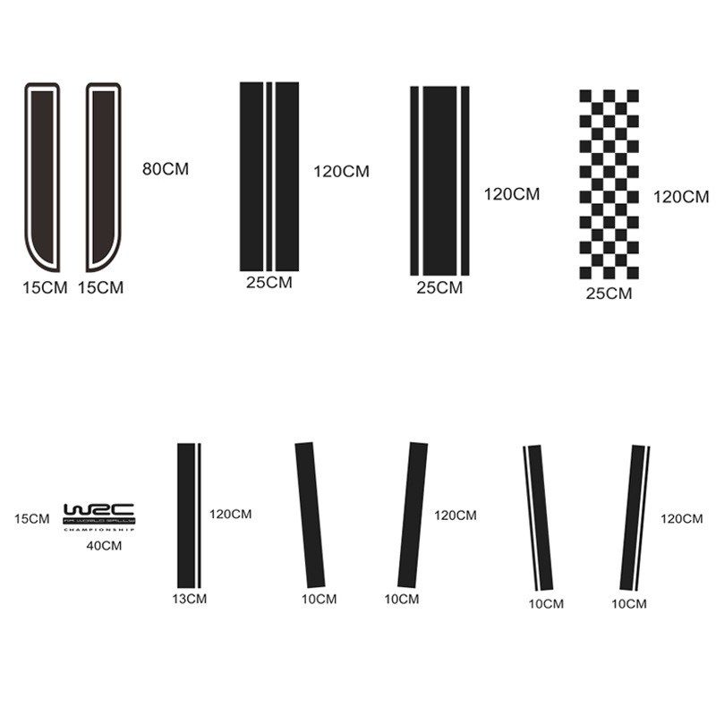 Universal Non Fading Car Sticker For Car Hood Bonnet Roof Tail Exterior ...
