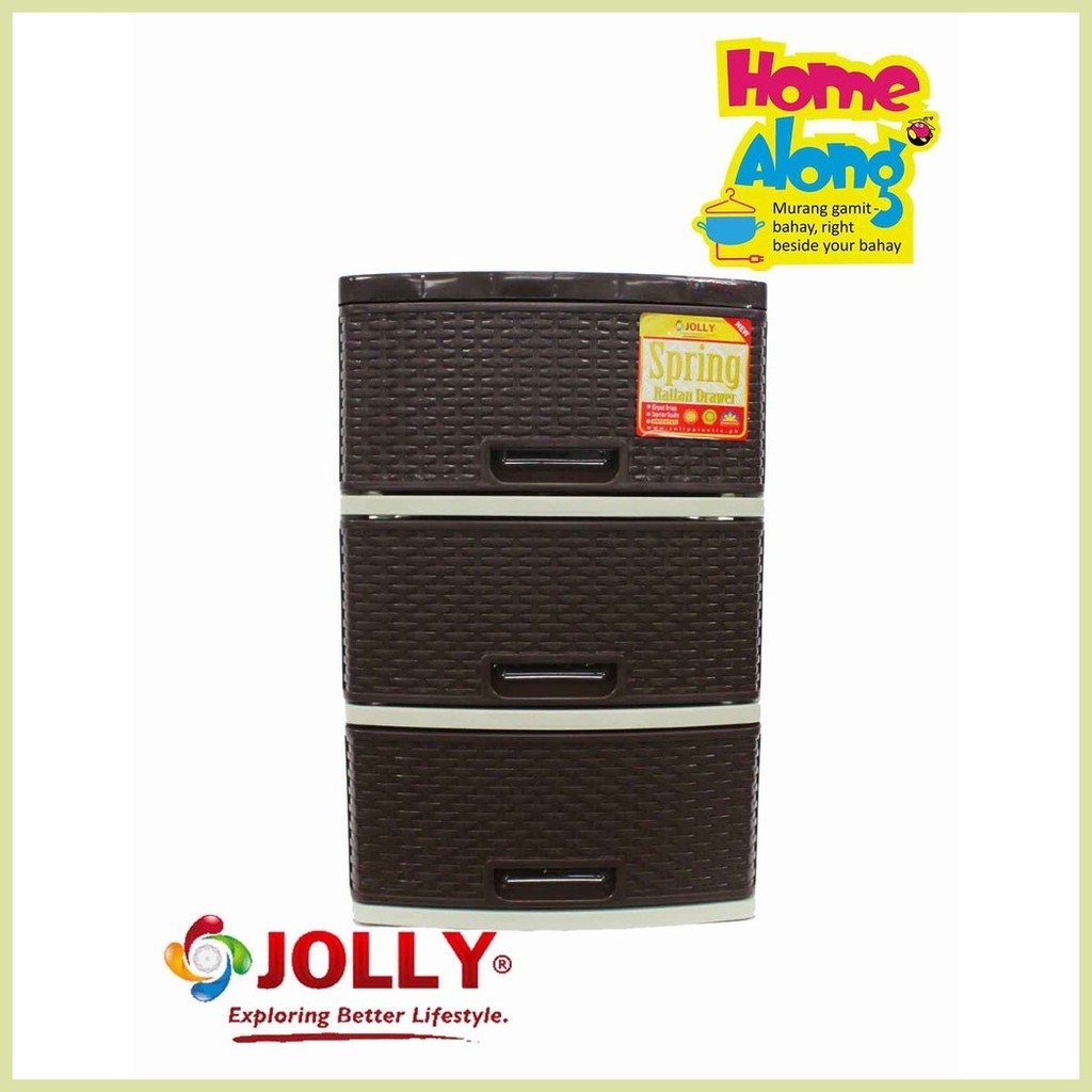 √ Jolly Spring Rattan Design 3-Layer Drawer | Shopee Philippines