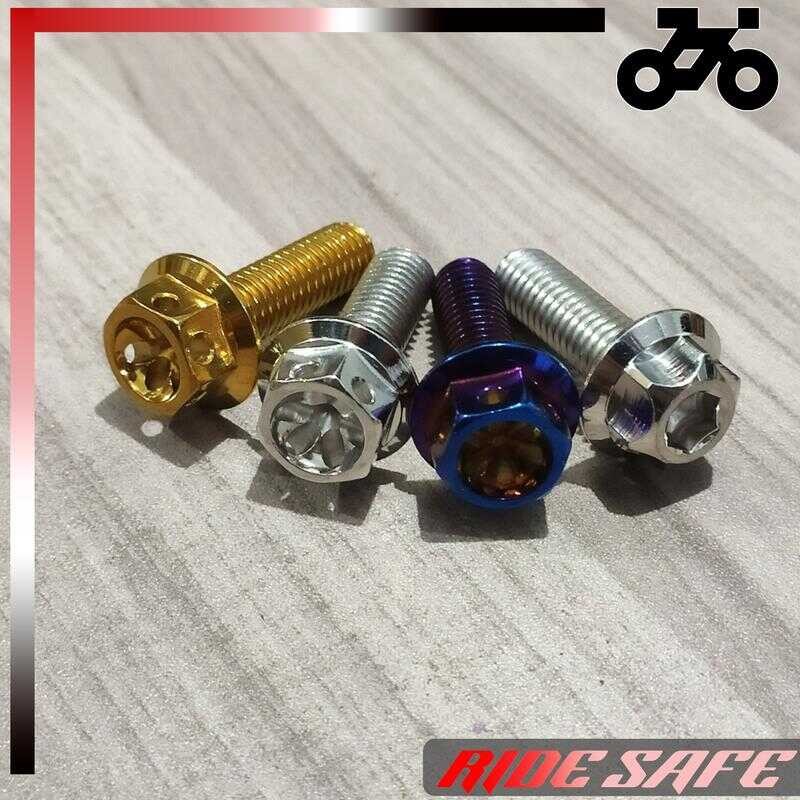 THAILAND HENG ORIGINAL 8X25 STAINLESS FRONT CALIPER BOLTS Wave/ PCX ADV ...