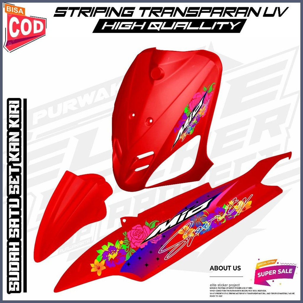 → STRIPING VARIATION 45 TRANSPARENT YAMAHA MIO SPORTY / MIO SMILLE ...