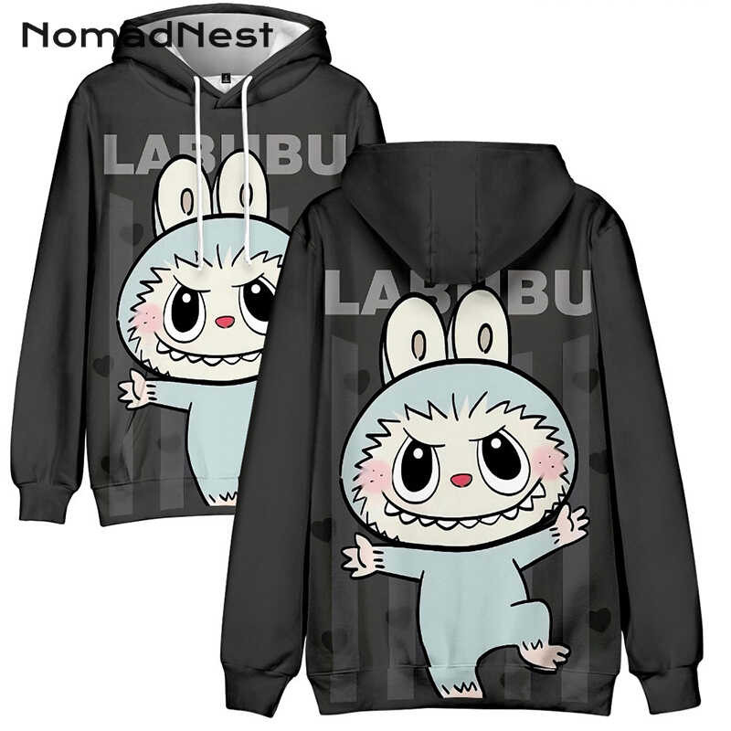 3D Labubu Printing Men's And Women's Hooded Sweater Jacket Animation ...