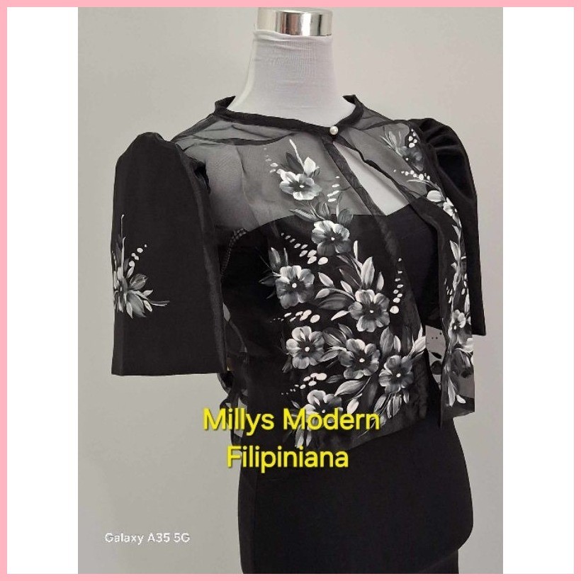 bolero Modern Mestiza Millys modern filipiniana handpaint buwan ng wika ...