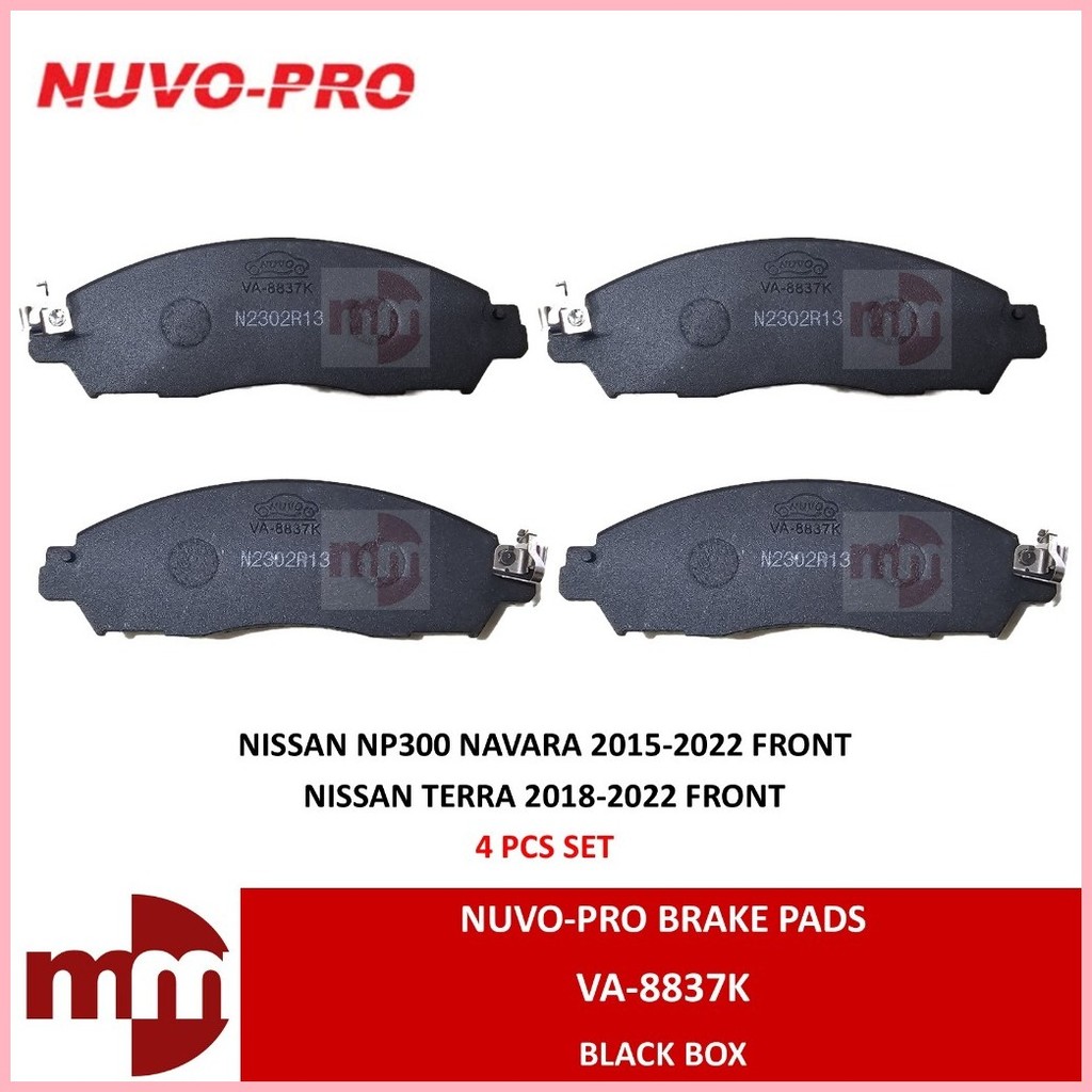 NUVO PRO Brake Pads for NISSAN NAVARA NP300 2015-2022 / TERRA 2018-2022 ...