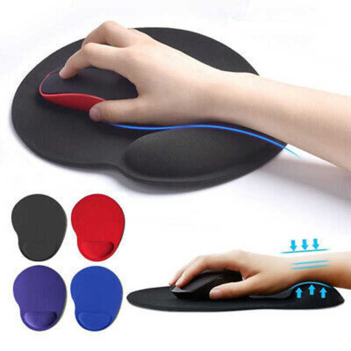 Mouse Pad Wrist Rest Support Ergonomic Comfort Mat Non Slip PC Laptop ...