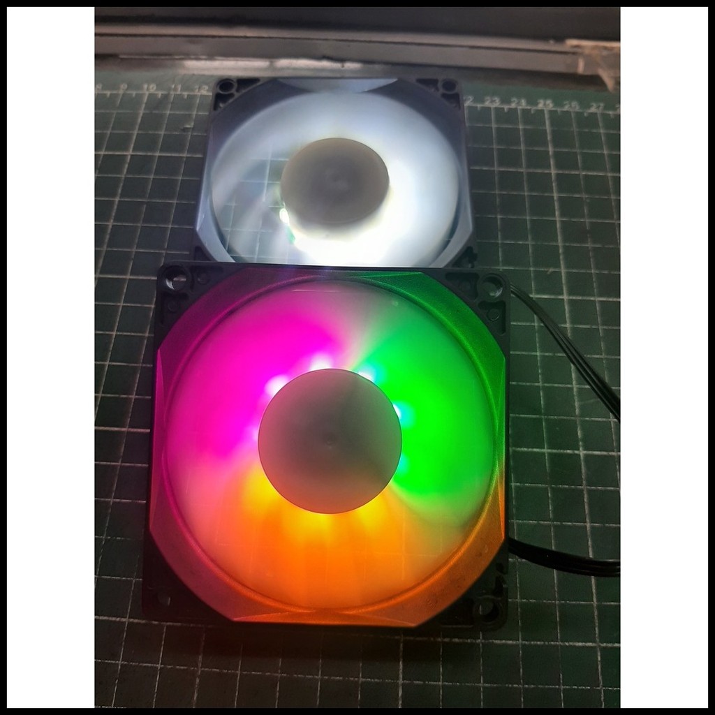80mm / 8cm RGB Cooling Case Led Fan ( Ice Blue - White - Red - Green ...