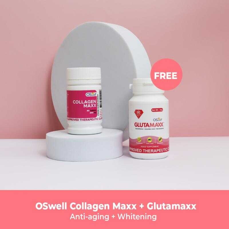 Oswell Collagen Maxx (Microtablets) Anti-Aging + Glutamaxx Chewable ...