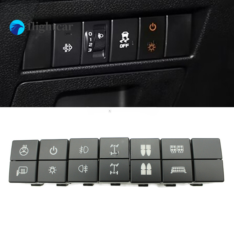 （FT）Car Dual Key Switch LED DRL Light Power On Off Radar Parking ...