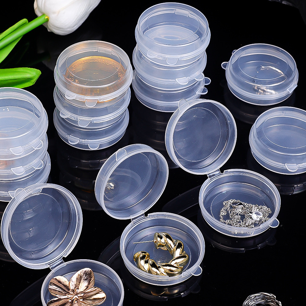Jewelry Display Packaging Case - Round Plastic Containers - For Beads ...