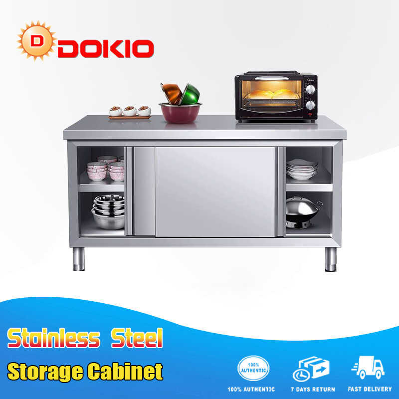 DOKIO 304 Stainless Steel Storage Cabinet Workbench Kitchen Cabinet ...