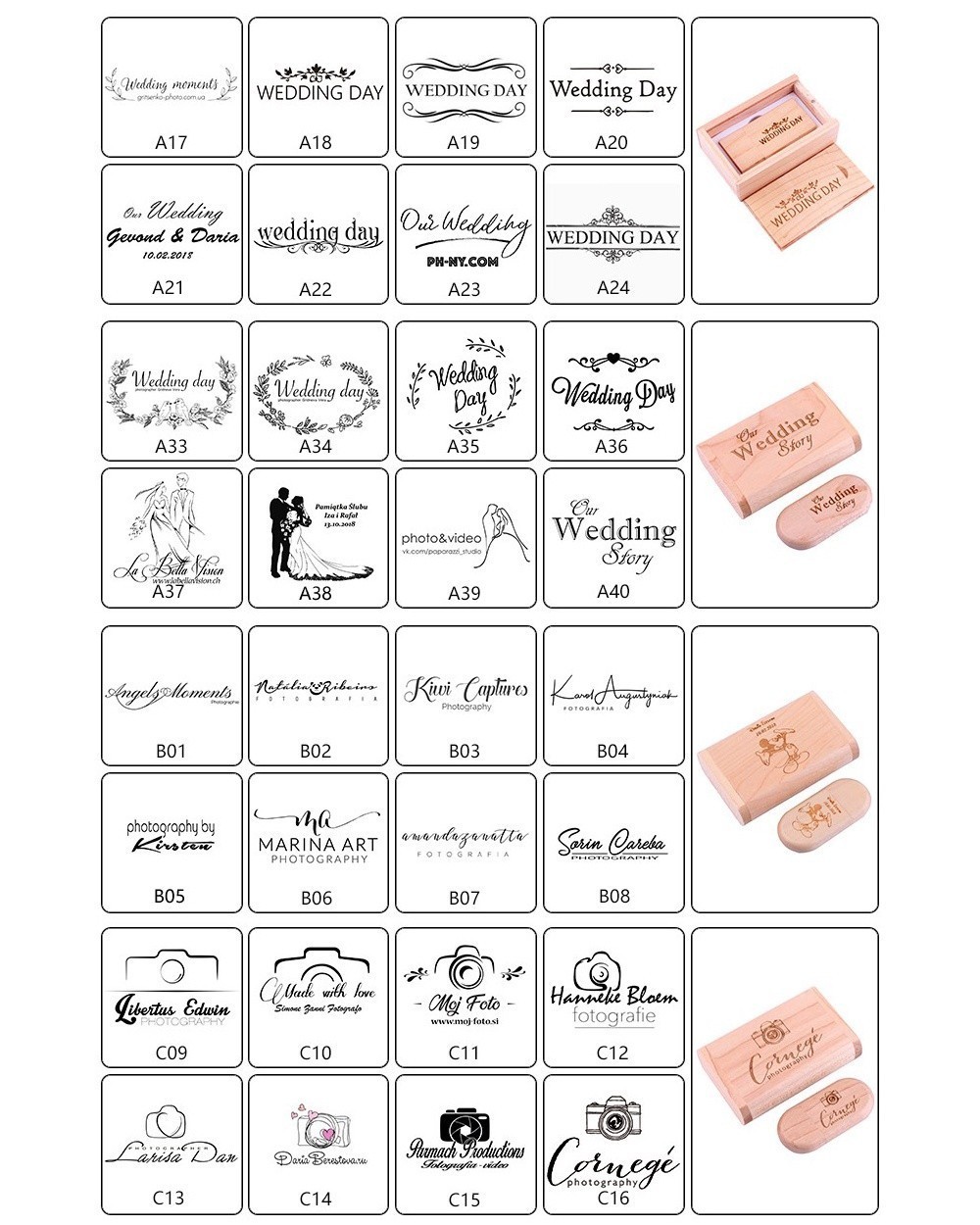 JASTER (Free Custom Logo) USB 3.0 Flash Drive 128GB Wooden with Box Pen ...