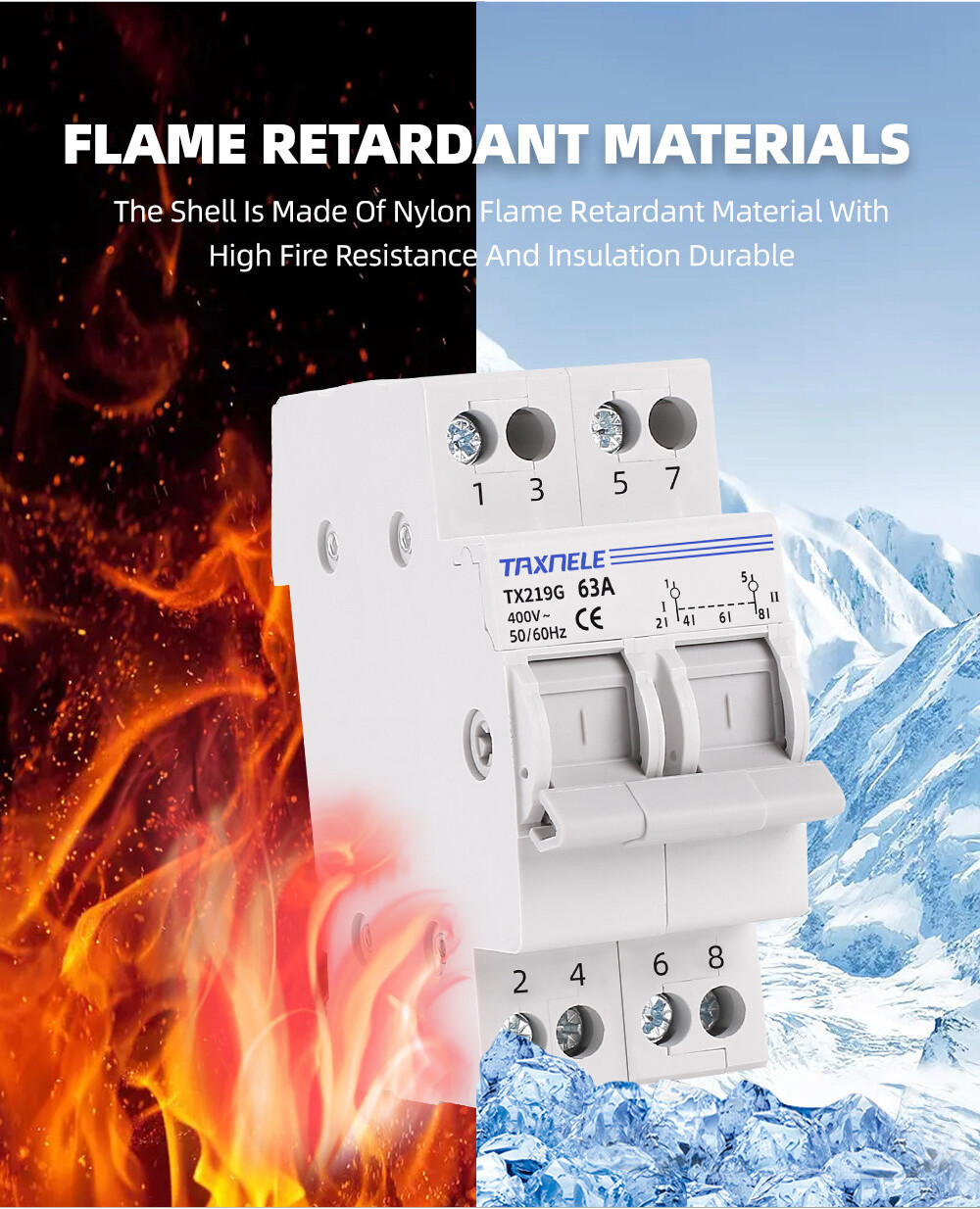 MTS Dual Power Manual Transfer Switch Interlock Circuit Breaker 2P 40A ...