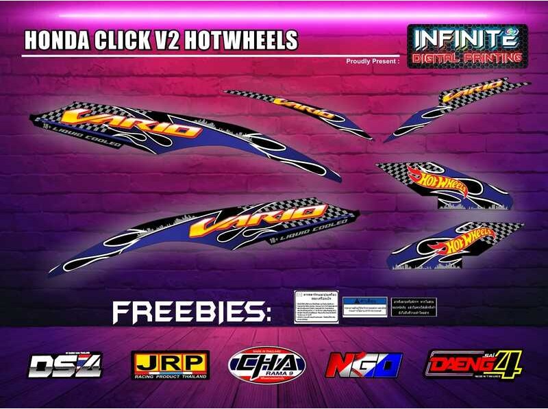 HONDA CLICK 125 V2 VARIO HOTWHEELS "DECALS" COD | Shopee Philippines
