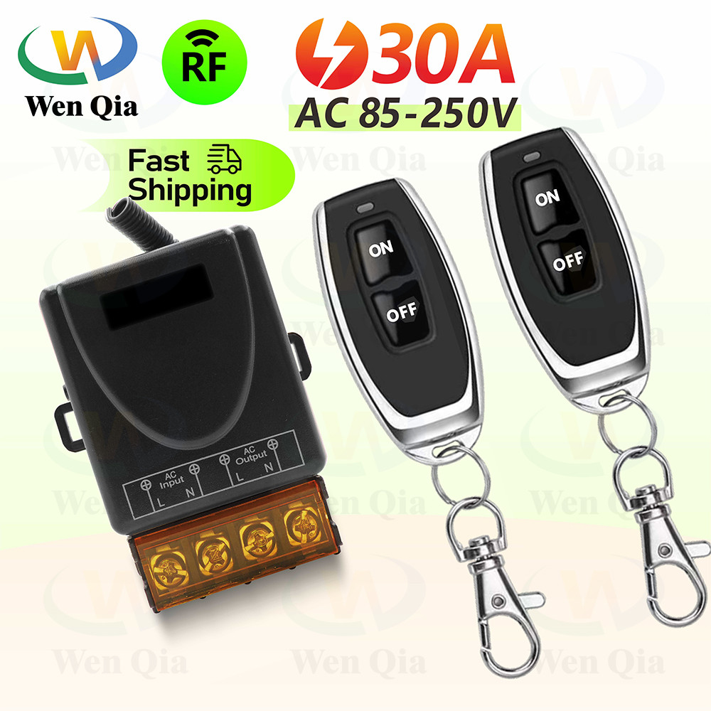 433Mhz High Power Wireless Remote Control Pump/Light Switch 110V 220V ...