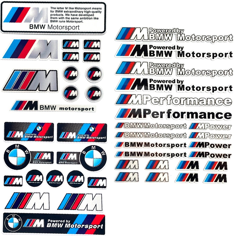 Reflective Car Emblem Badge Sticker Decals for BMW Motorsport M ...