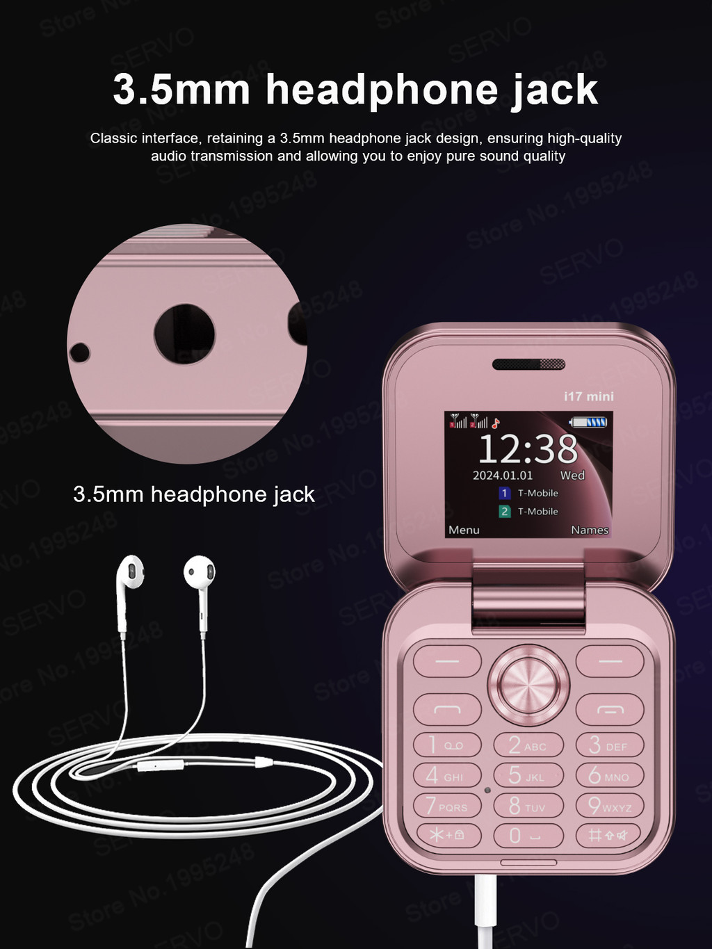 2024 New i17 Mini Palm Flip Mobile Phone 2G Dual SIM Standby Speed Dial ...