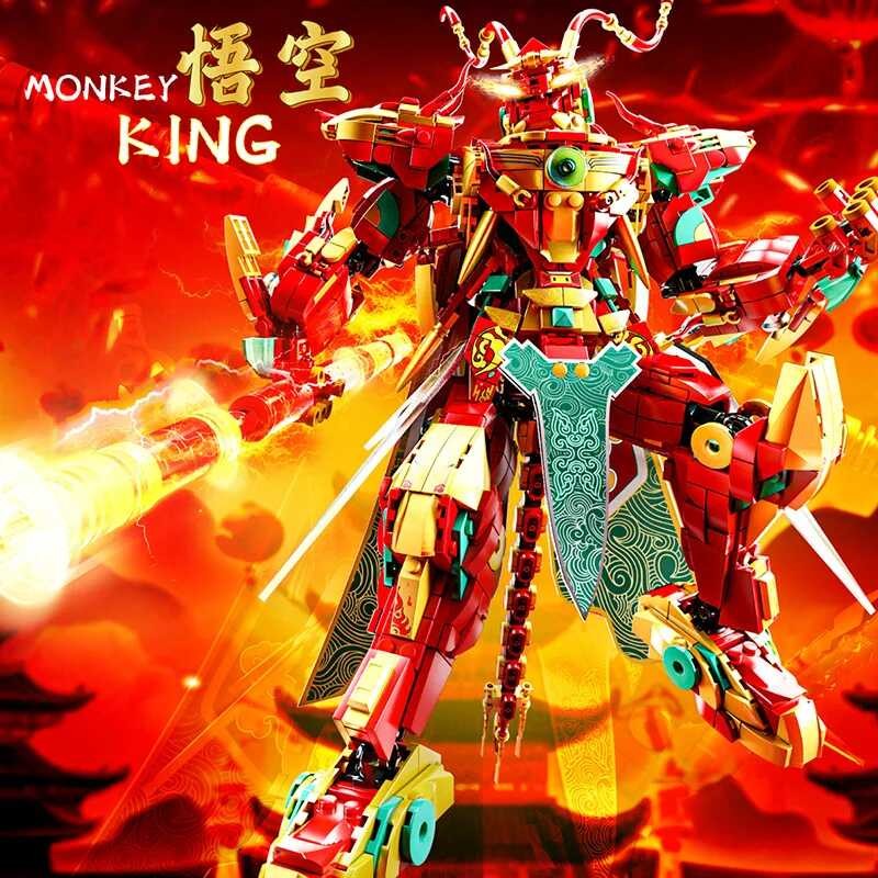 MOC Mech Warrior Robots Series Building Block Sets WUKONG Monkey King Guanyu Model DIY Bric Game ...