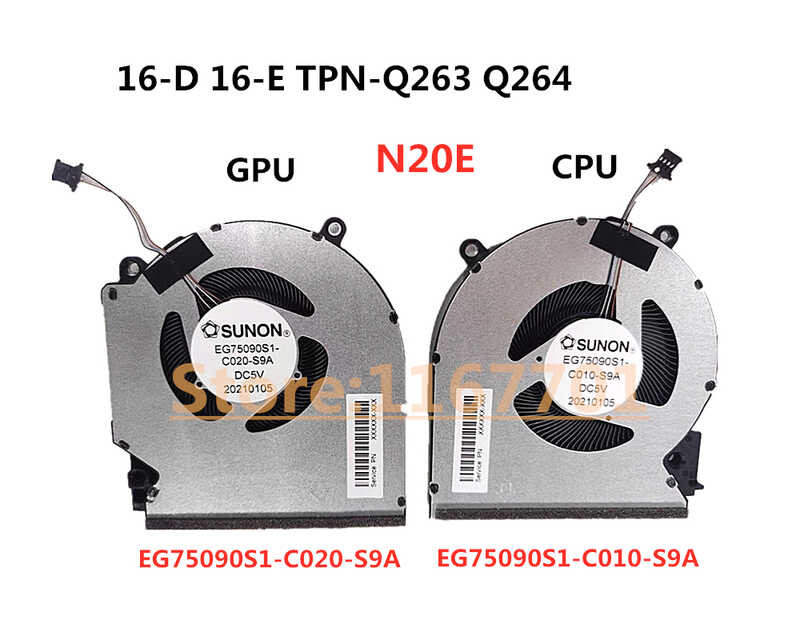 Laptop New Cpu/Gpu Coog Fan For HP WASD Omen 16-D 16-E Tpn-Q263 Q264 7 Victus Gn20e | Shopee ...