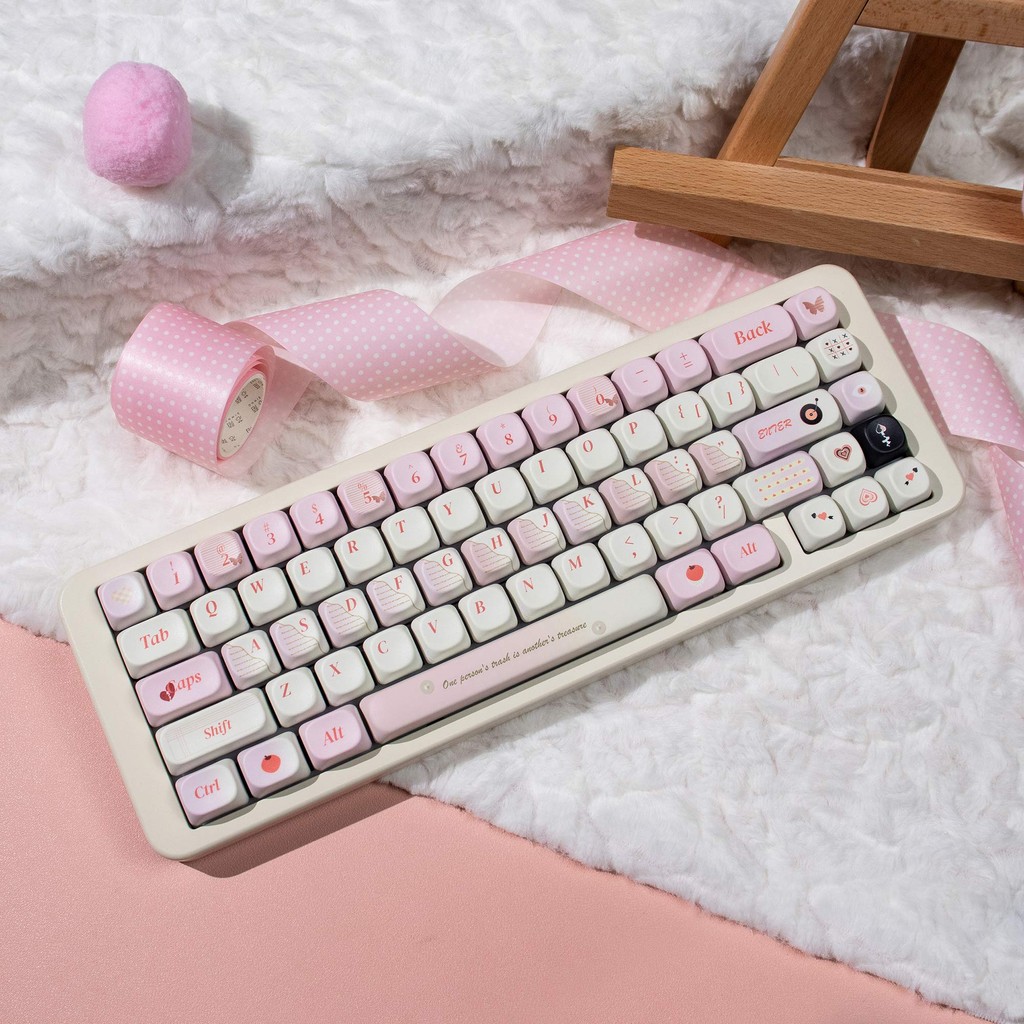 Love Note Keycaps Pink dopamine 1.7mm Thickness PBT Cherry/MOA profile ...