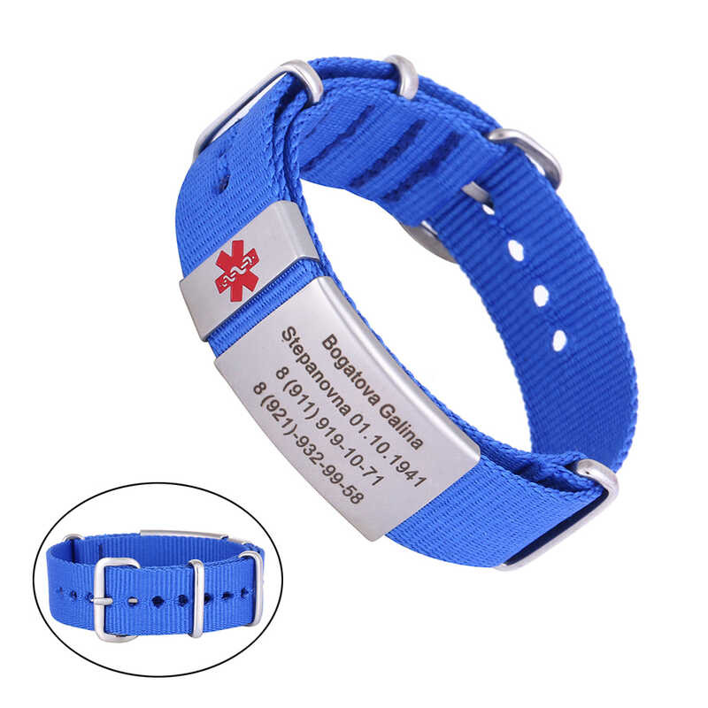 Engraving Free Medical Alert Bracelet For Men & Women Emergency Medical ...