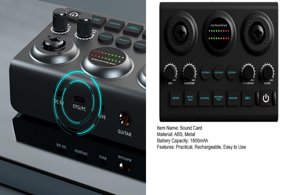 Compact Recording Sound Card Professional Recording Sound Card High ...