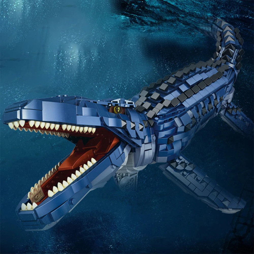 Bric Mosasaurus ☊ Toys Big Size Dinosaur Figures T Rex Jurassic Model ...