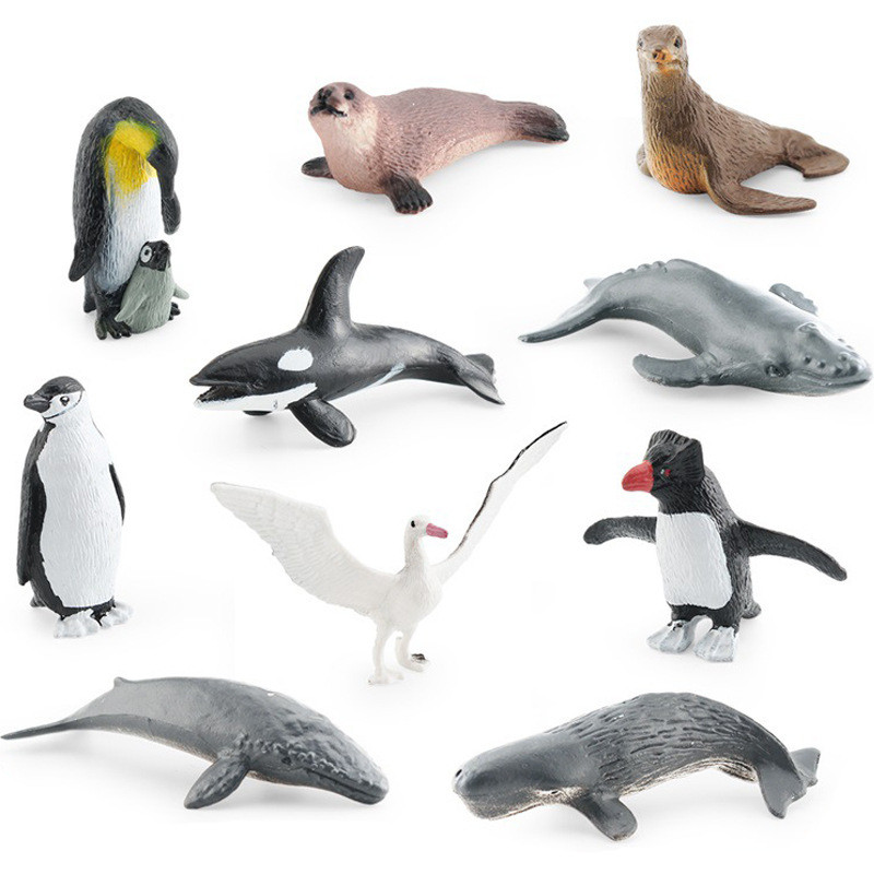 Realistic Model Stunning Toy Set With Penguins Sperm Whales Seals And ...