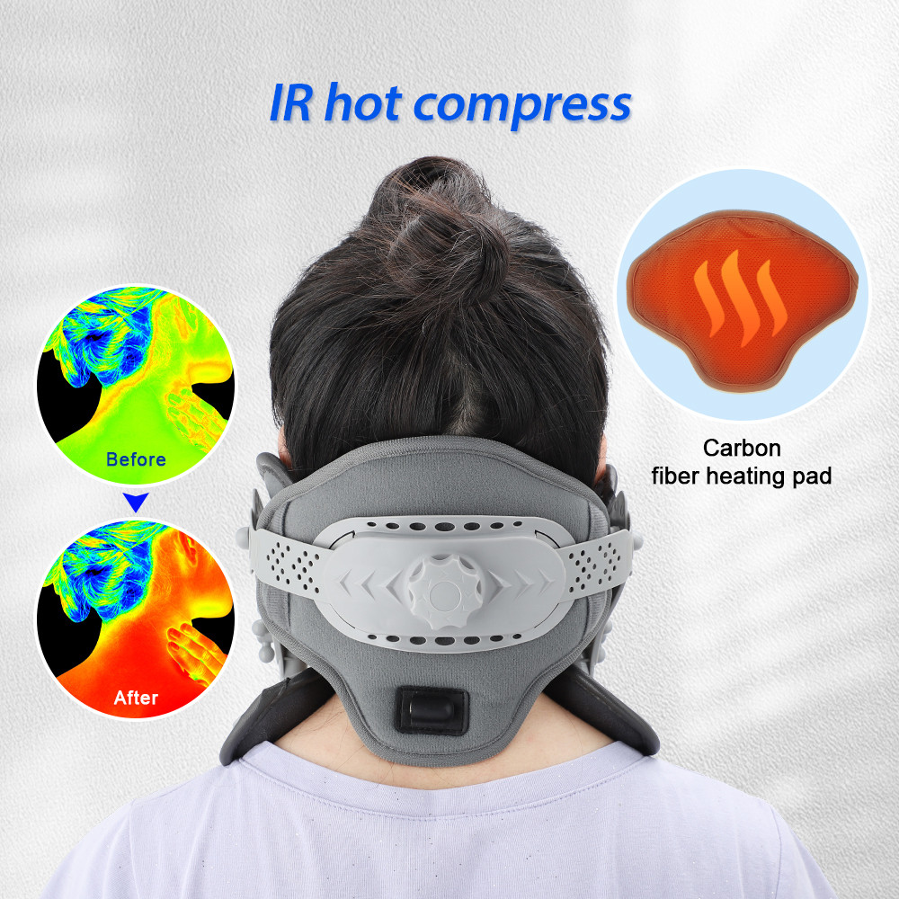 Heating Cervical Traction Hot Compress Adjustable Collar Spine ...