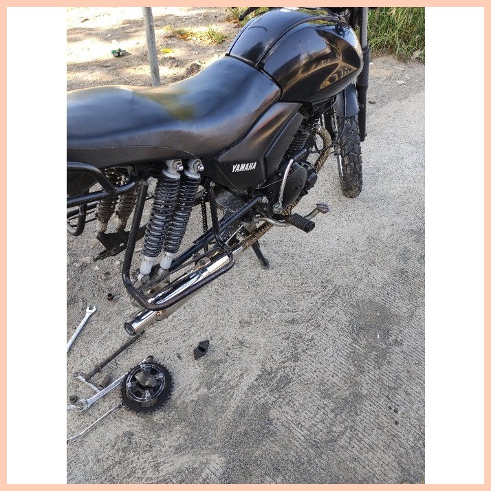 Yamaha YTX 125 Bottle Pipe Type Muffler for Yamaha YTX 125 Exhaust pipe ...