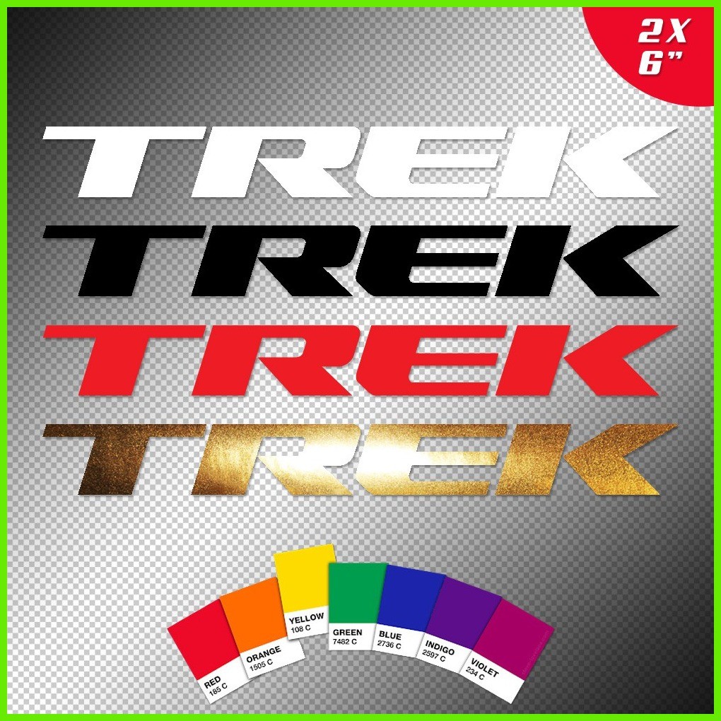 Stickers | (2) Trek Bikes | Weather Proof Die-cut decals | Logo | 6 ...