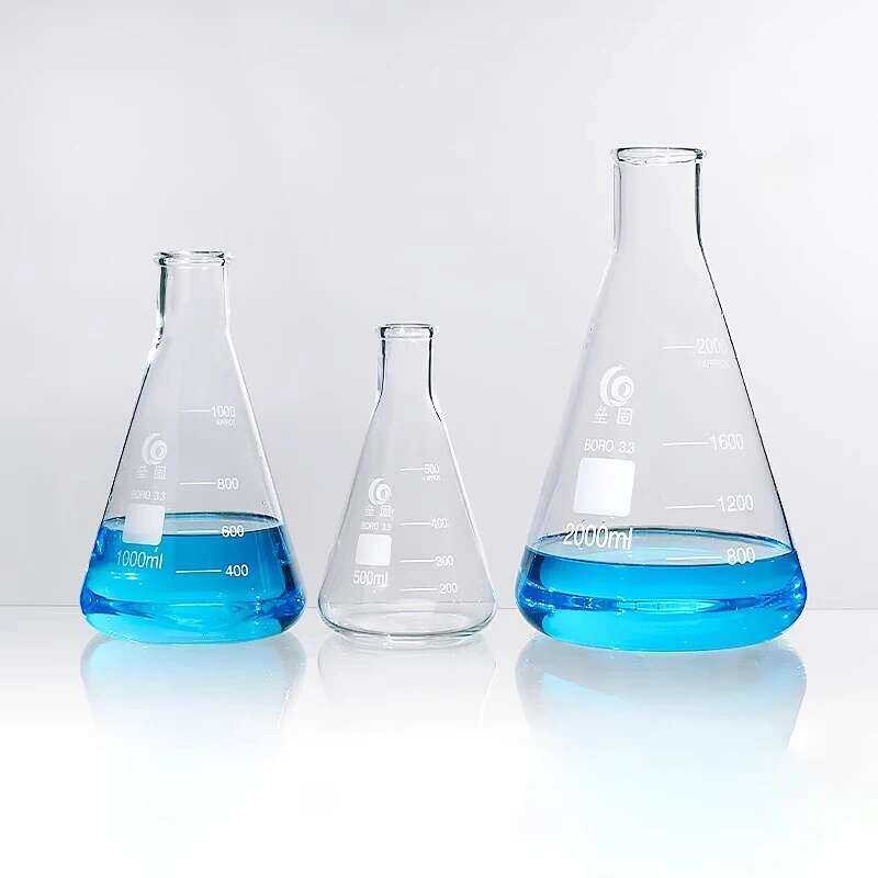 50Ml 1Pc To 1000Ml Laboratory Borosilicate Erlenmeyer Glass Triangular ...