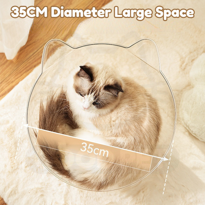 30/35cm Space Capsule Cat Bed Transparent Semi-Enclosed Cat Nest with ...