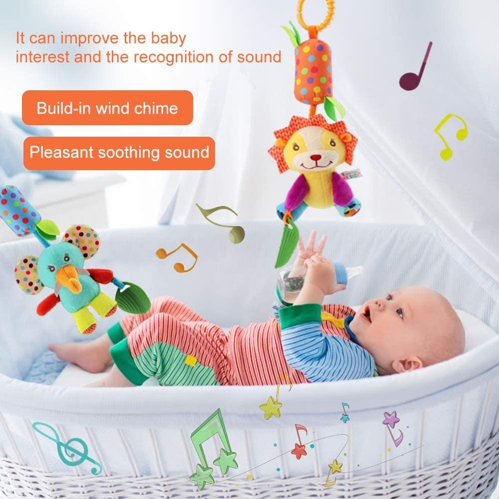 【9 Styles】Baby Kids Rattles Toys Stroller Pram Crib Hanging Soft Plush ...