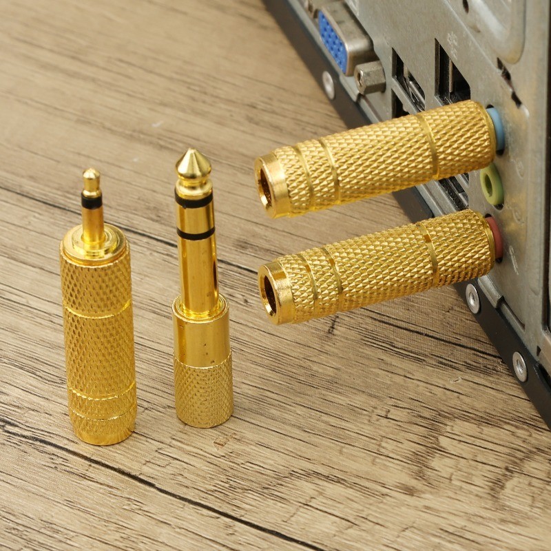 3.5mm to 6.35mm Audio Adapters - Corrosion-Resistant Metal Connector ...