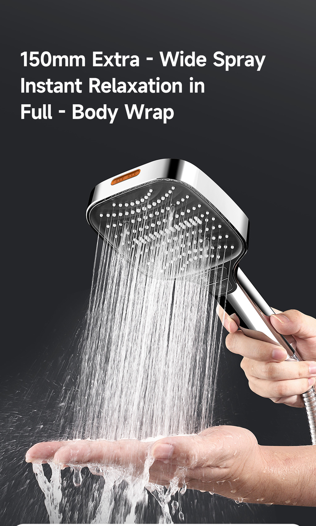 Deerma HS01 Shower Head High Pressure 7 Personalized Modes 150mm Wide ...