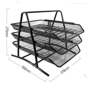 Wire mesh 3 - tier file frame/file bar/magazine rack. | Shopee Philippines