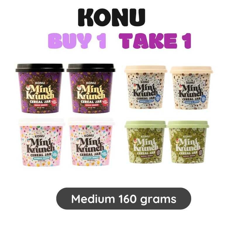[Buy 1 Take 1] KONU MINI KRUNCH MEDIUM Crunchy Cereal Snack With Smooth ...