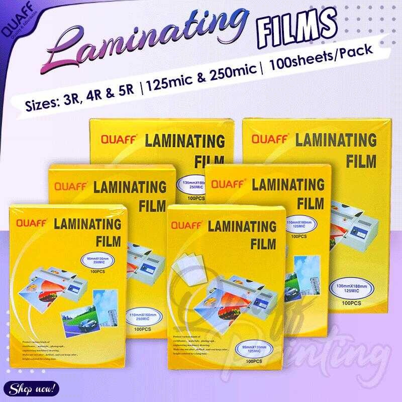 Quaff 3R 4R 5R Size Laminating Film 125 Microns Only | Shopee Philippines