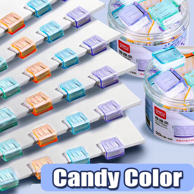 Mini Candy Color Acrylic Paper Clip - Portable Binder Clips - Documents ...