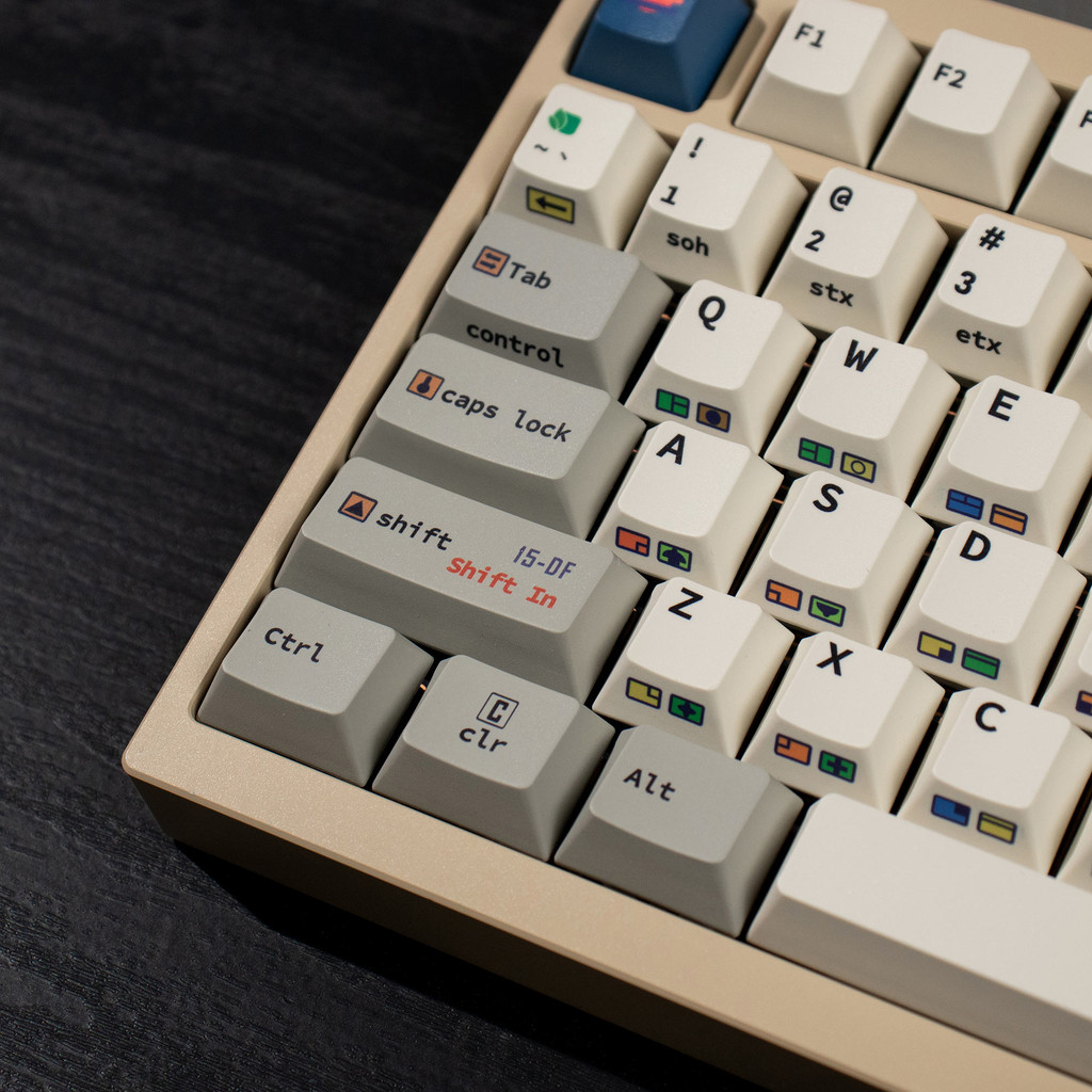 Retro Keycaps C64 White Gray PBT Thickness 1.7mm cherry Profile Keycaps ...