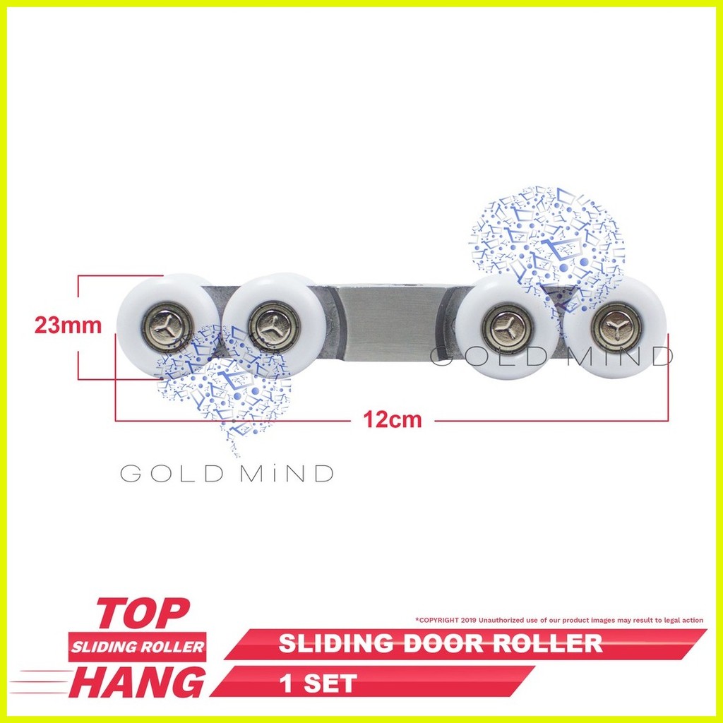 ♂ Heavy Duty Top Hang Sliding Roller Hanging 8 Wheels (70kg) | Shopee ...