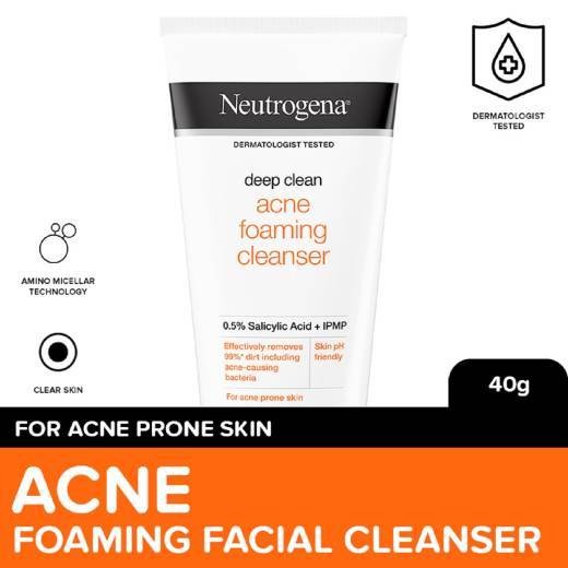 NEUTROGENA Deep Clean Acne Foaming Cleanser 40g | Shopee Philippines