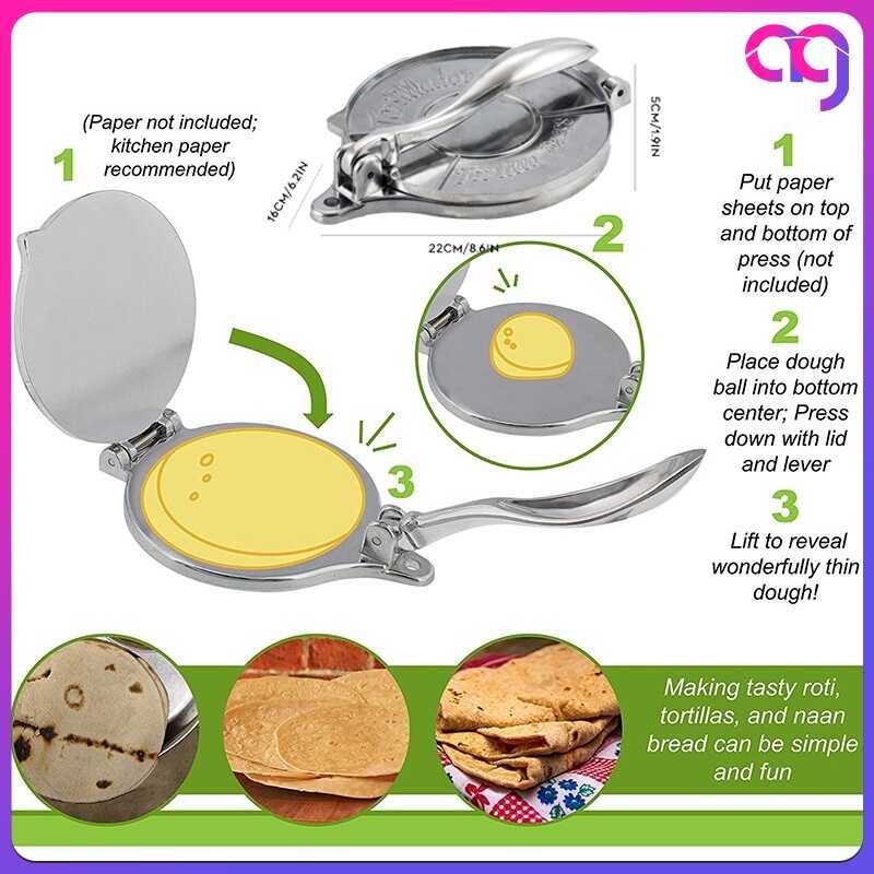 2025 A-G 8-inch Dough Pan Press Hand-pressed Dumpg Wrapper ur Tortilla ...