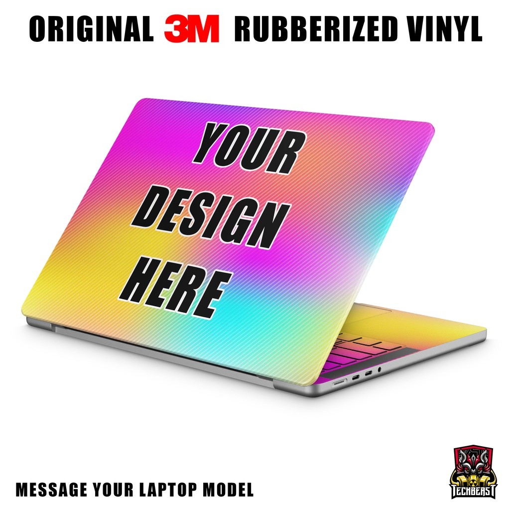 3M Full Custom Laptop Skin Vinyl Wrap Techbeast ( MESSAGE YOUR LAPTOP ...