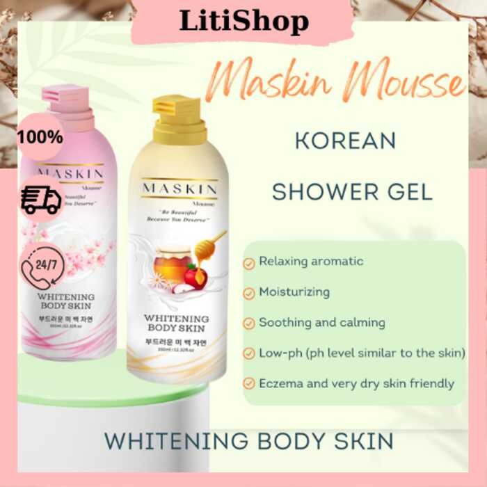 MASKIN MOUSSE Whitening hugasan orihinal Moisturizer katawan Perfume ...